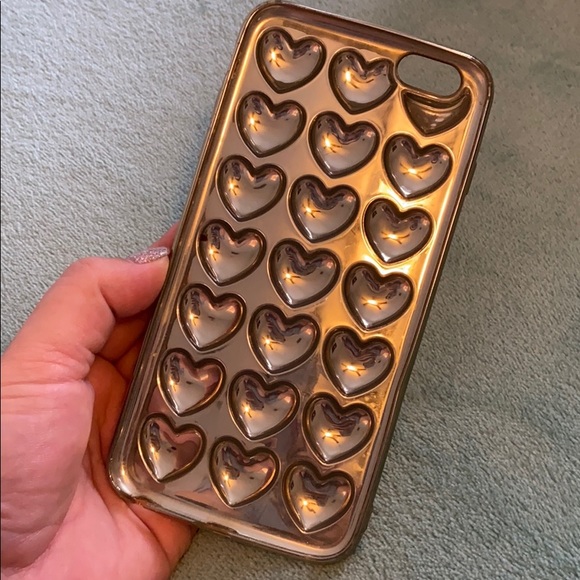 Accessories | Gold Heart Soft Silicone Iphone 78 Plus Case | Poshmark